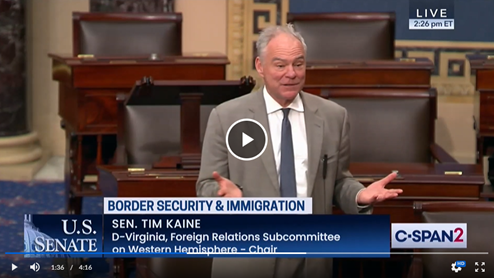 [2024-05-22] Video: Kaine Delivers Speech on Senate Floor on Border...